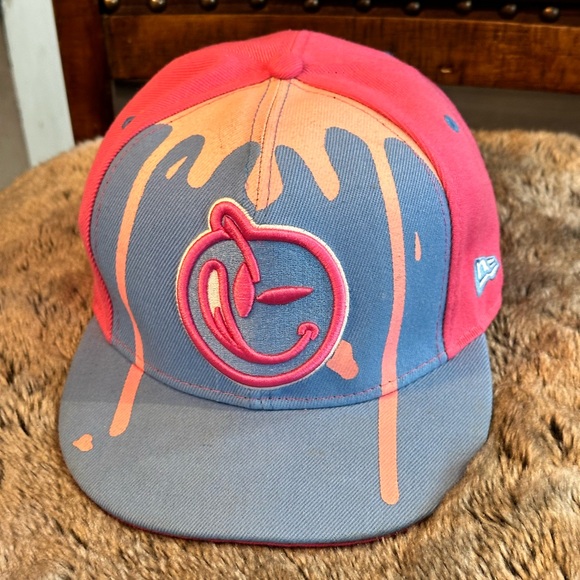 YUMS | Accessories | Vintage 232014 New Era Yums X Black Tags Pink Blue ...